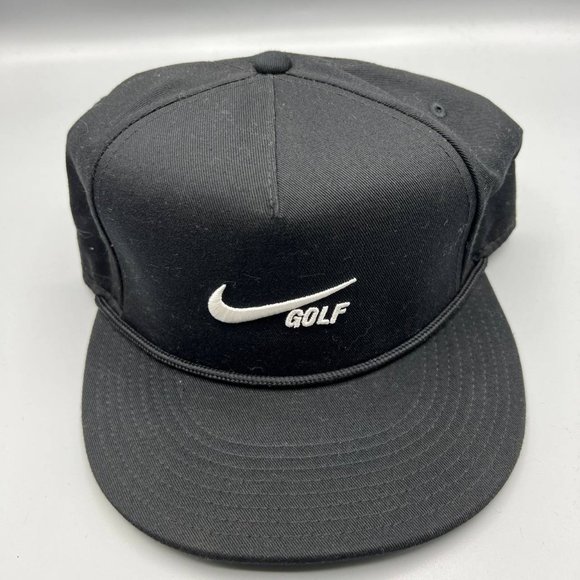 Nike | Accessories | Nike Golf Hat Drifit Retro 72 Snap Back Cap Black ...